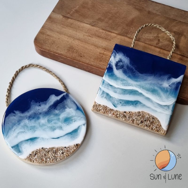Jual Ocean Inspired Wall Art Decor/ Beach Resin Art/ Hiasan Dinding ...