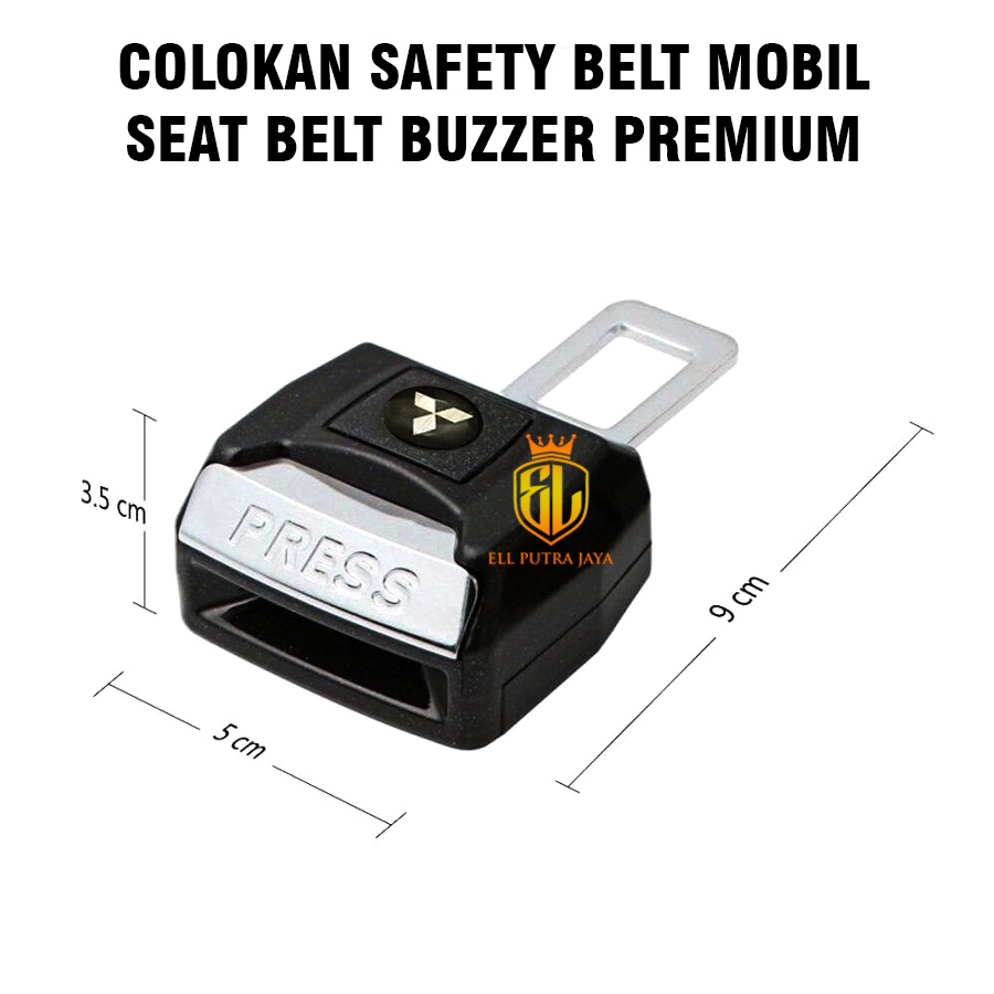 Jual COLOKAN SAFETY BELT MOBIL / SEAT BELT BUZZER LOGO MITSUBISHI ...