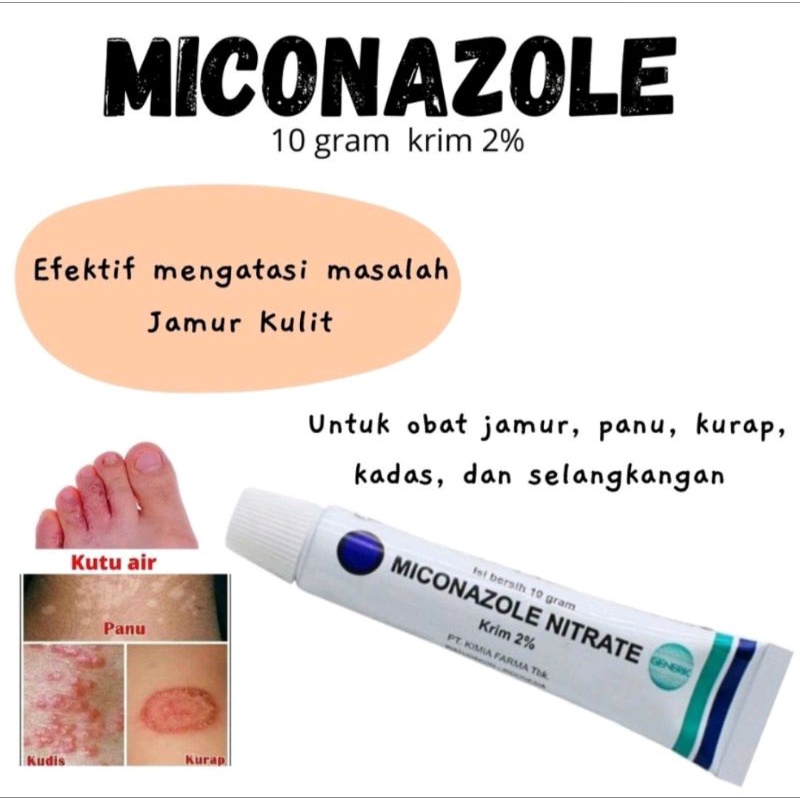 Jual Obat Jamur Kulit/Salep Gatal kulit Kutu Air Kurap Panu MICONAZOLE ...