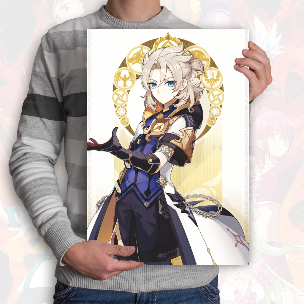 Jual Poster Genshin Impact Aether Amber Beidou Xiao Venti Hu tao Ganyu ...