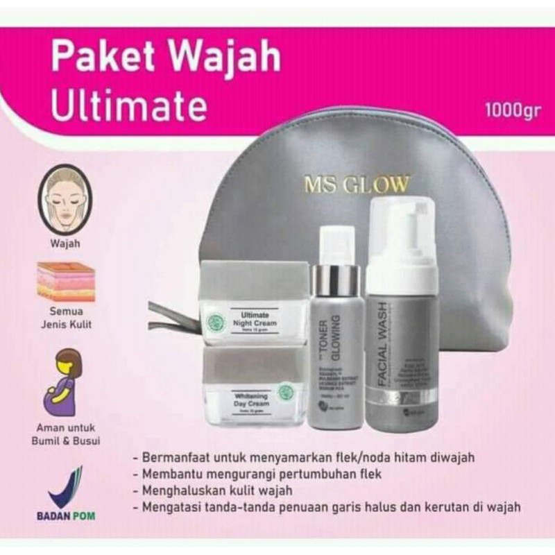 Jual ms glow skincare original ultimate series | Shopee Indonesia