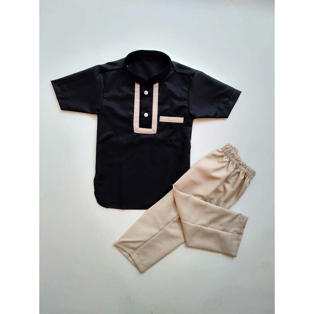 Jual KOKO ANAK MODEL TALIBAN/KOKO ANAK/BAJU ANAK LAKI-LAKI WARNA HITAM ...