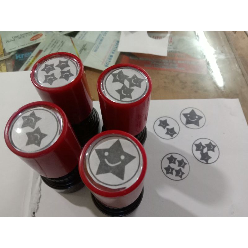Jual stempel bintang untuk penilaian anak PAUD/TK/SD 1 paket isi 4 pcs ...