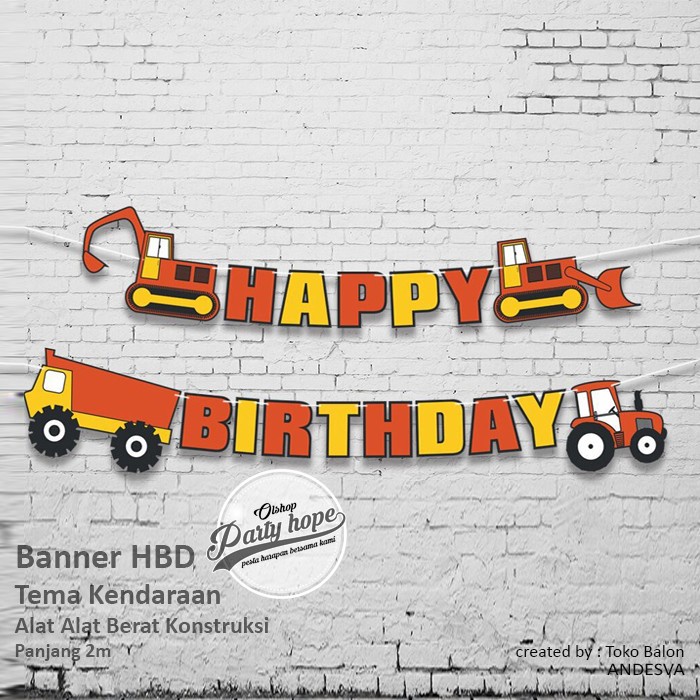 Jual Banner HBD Kendaraan proyek / banner hbd excavator / banner hbd ...