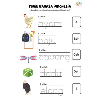 Jual Printable Worksheet Vol 03 Untuk Anak Usia 5 Tahun TK PAUD 55 ...