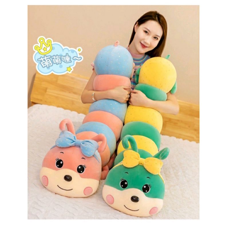 Jual JumBO 1 Meter !! Boneka Ulat Pink Unik. | Shopee Indonesia