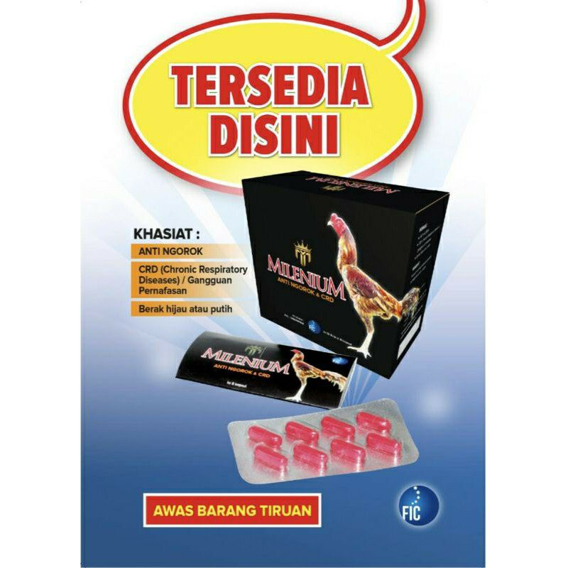 Jual KAPSUL MILENIUM OBAT ANTI NGOROK CRD BERAK HIJAU / PUTIH AYAM 8 ...