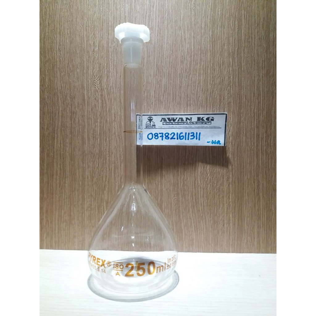 Jual Labu Ukur 250ml pyrex volumetric flask 250 ml grade A | Shopee ...