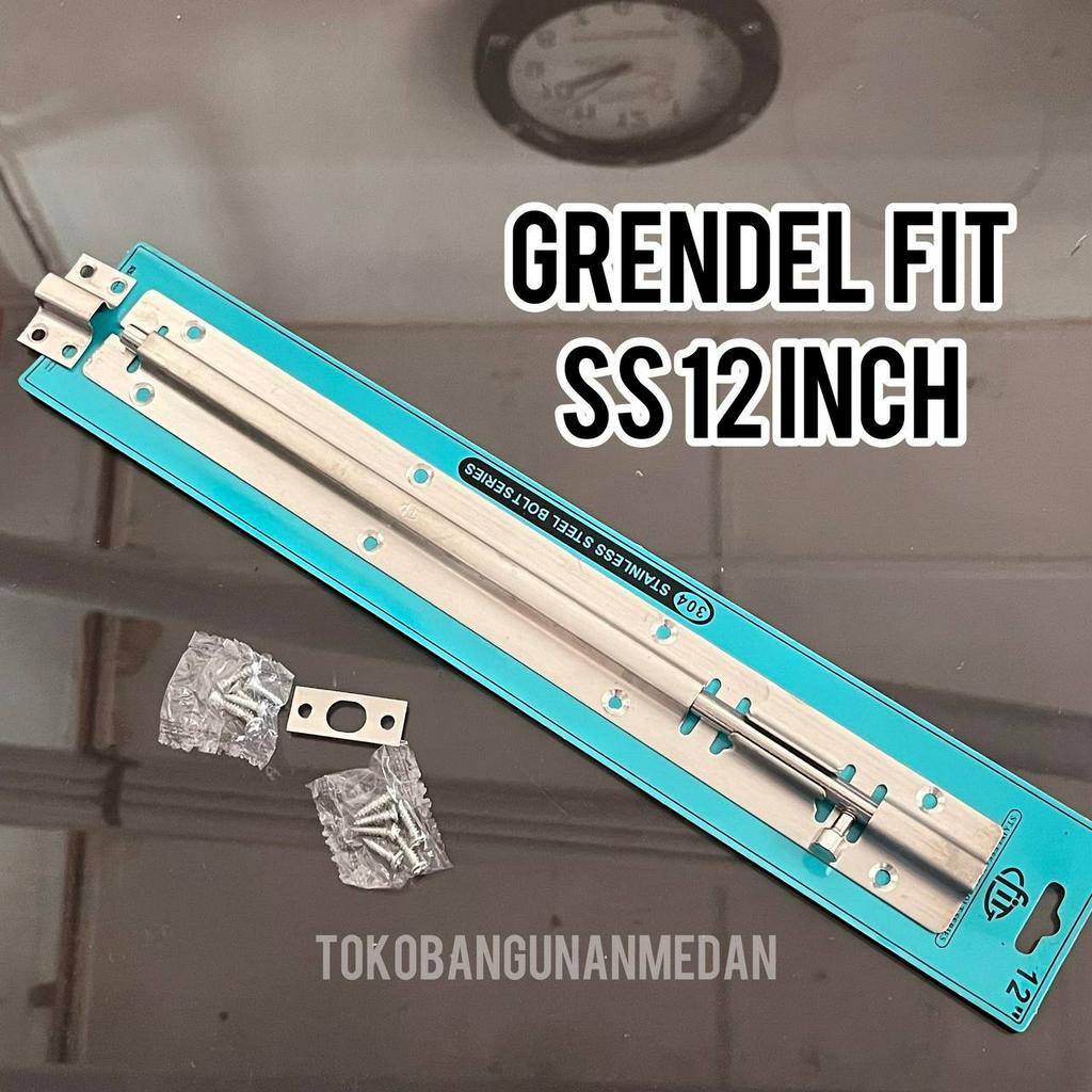 Jual GRENDEL GERENDEL STAINLESS 304 FIT SS 12 INCH / SELOT KUNCI PINTU ...