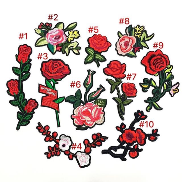 Jual Patch bunga/ bordir tempel/ tempelan baju/patches | Shopee Indonesia