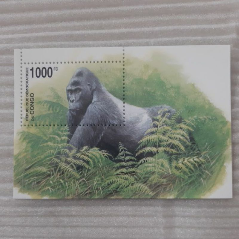 Jual Perangko Congo Gorilla 1000Fc sheet 1 prangko rare | Shopee Indonesia