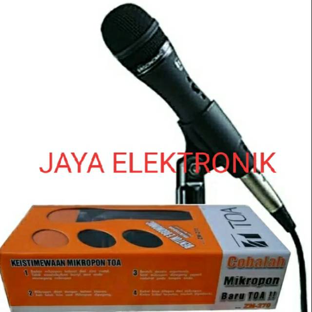 Jual MIC KABEL TOA ZM-270 DYNAMIC MICROPHONE | Shopee Indonesia