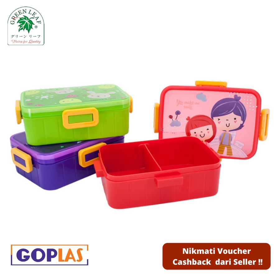 Jual Kotak Makan / Lunch Box Sekat 1200ml Merk Greenleaf - MYBENTO 7379 ...