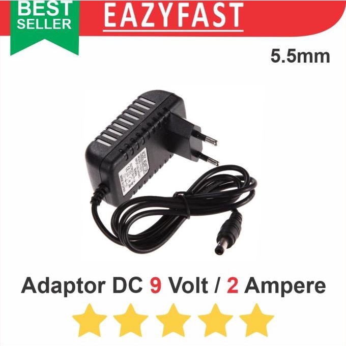Jual Adaptor DC 9V 2A 5.5mm 9 V Volt 2 A Ampere PSU Power Supply Trafo ...