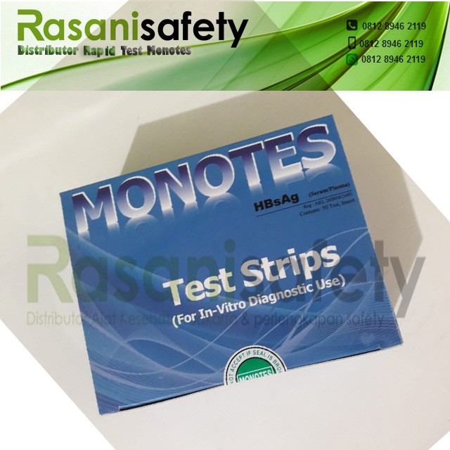 Jual Alat Tes Hepatitis B Strip | Rapid Test MONOTES HBsAg Strips 50 ...