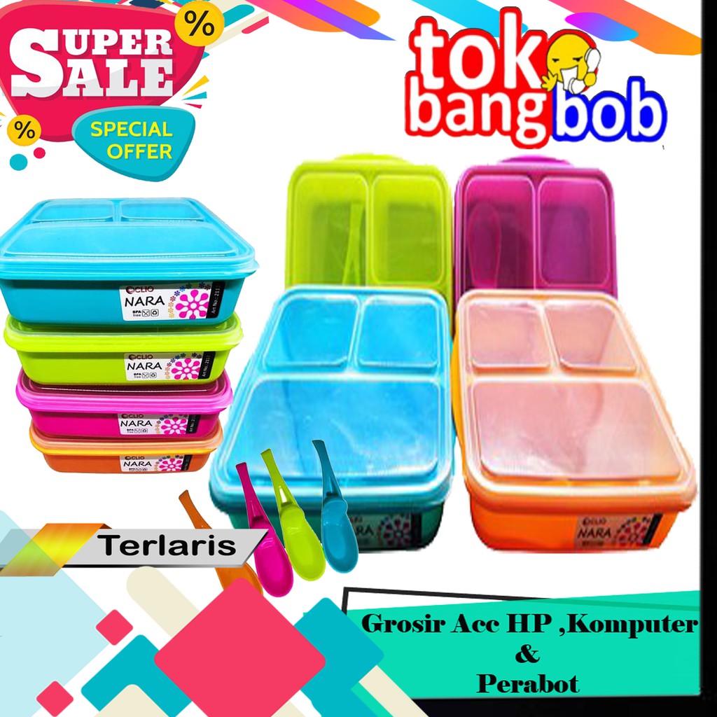 Jual Lunch Box - Tempat Makan/ Kotak Makan Clio Nara | Shopee Indonesia