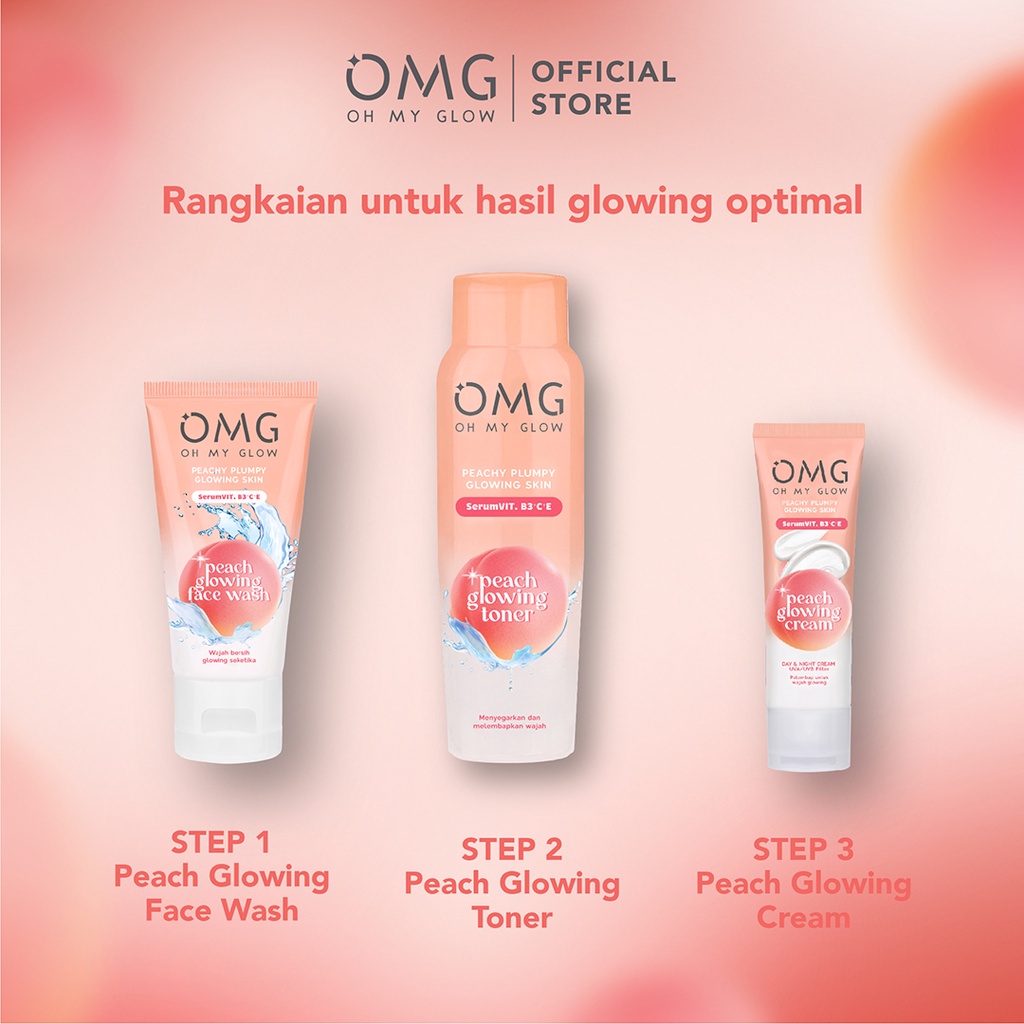 Jual OMG Oh My Glow Peach Glowing Skincare Series | Skincare OMG Peach ...