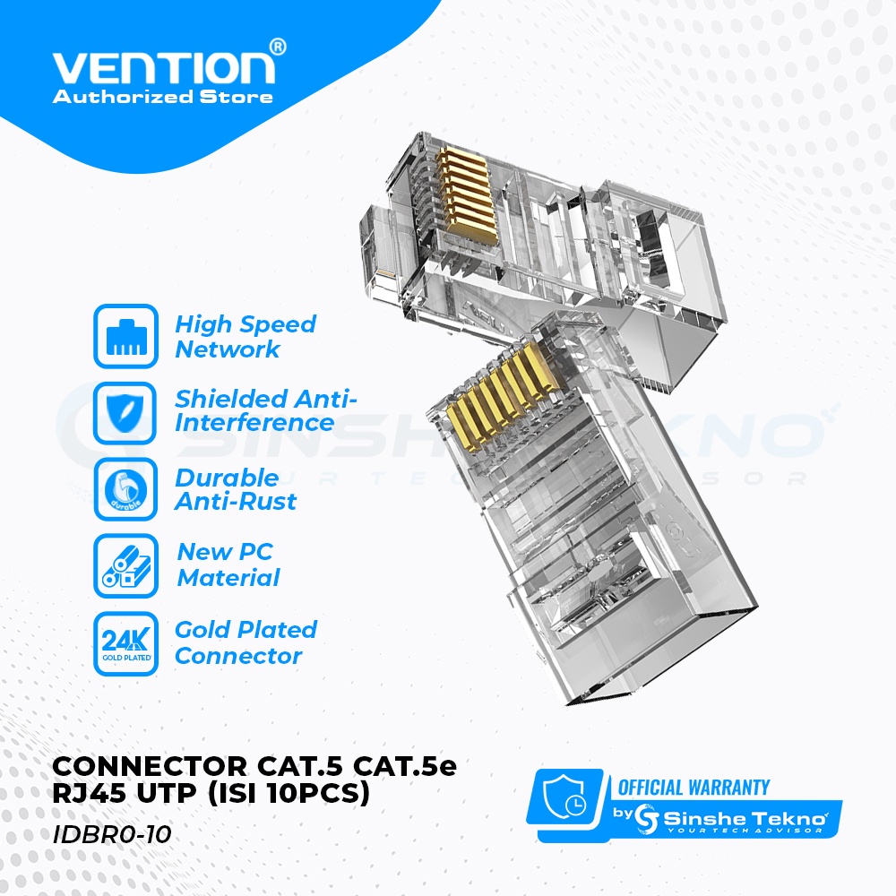 Jual Vention Connector RJ45 Cat5E Cat.5E Kepala Konektor | Shopee Indonesia