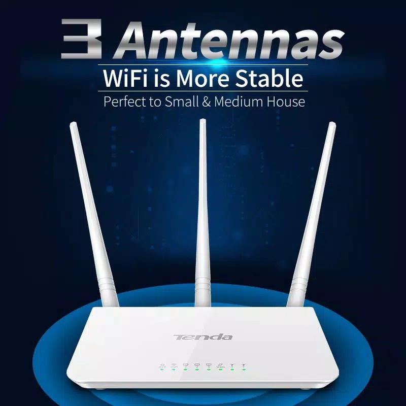 Jual router/router tenda/Tenda F3 N300 3 Antena Wireless Router ...