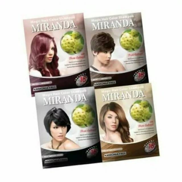 Jual ORIGINAL MIRANDA MAGIC HAIR COLOR SHAMPOO[cat rambut]30ml | Shopee ...