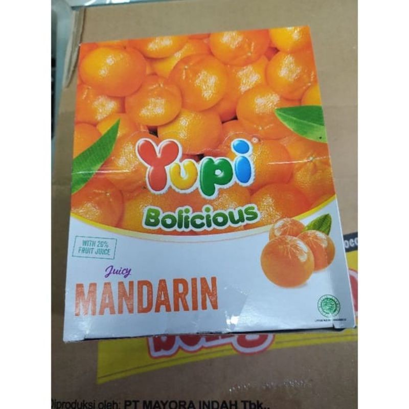 Jual permen yupi BOLICIOUS jeruk mandarin 1box isi 24 bolisius sweet ...