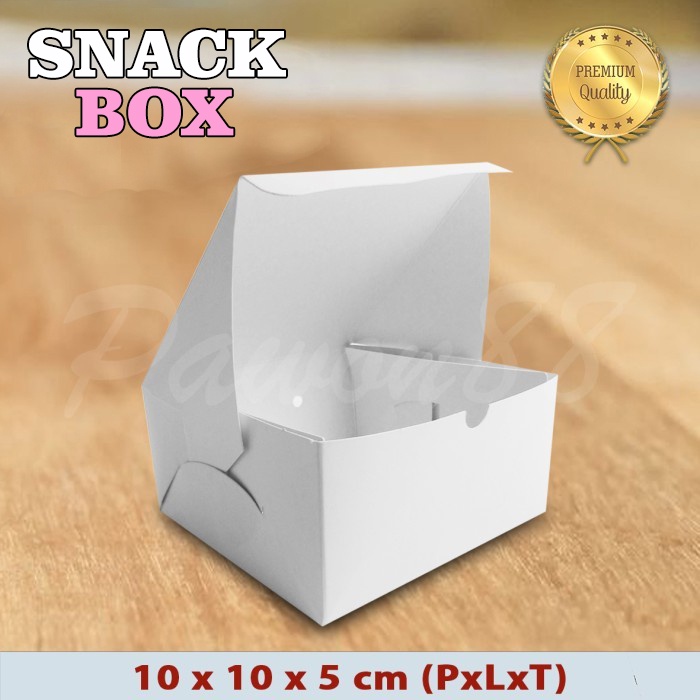 Jual Kotak Snack Box - Dus Katering Catering - PUTIH - 10x10x5 cm ( XS ...