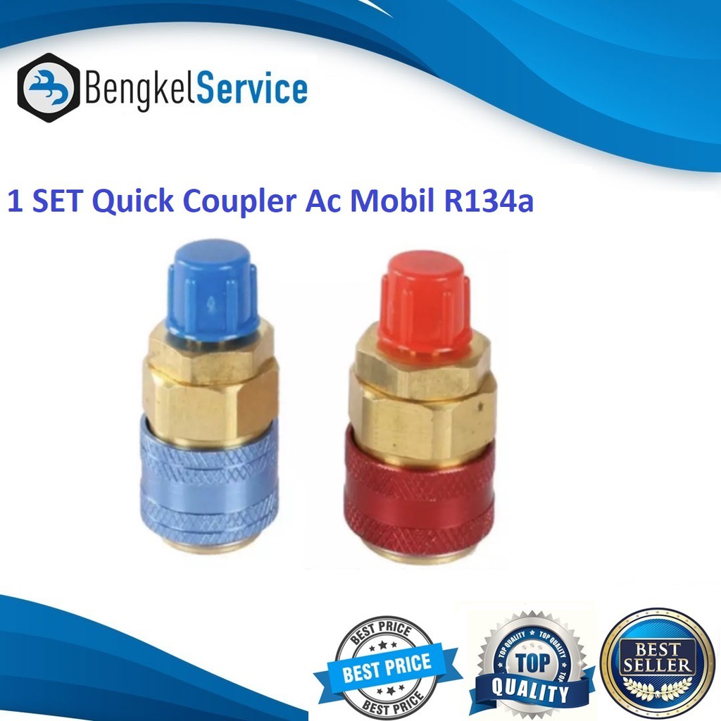 Jual Quick Coupler Ac Mobil R134a Adapater Nepel Isi Ac Mobil | Shopee ...
