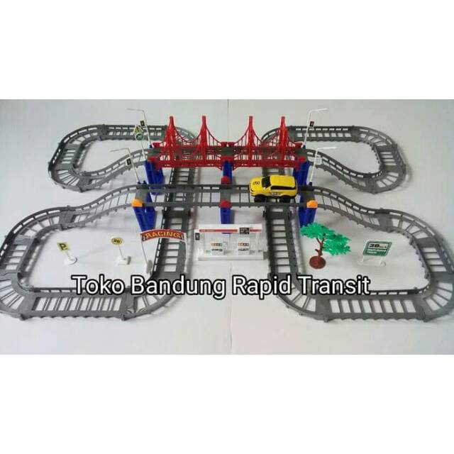 Jual Mainan mobil track rapid transit fly over mrt jembatan layang ...