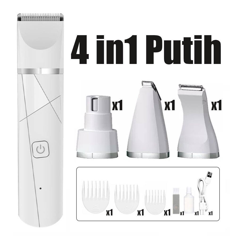 Jual 4 In 1 Pet Elektrik Alat Cukur Bulu (Rambut Anjing, Kucing ...