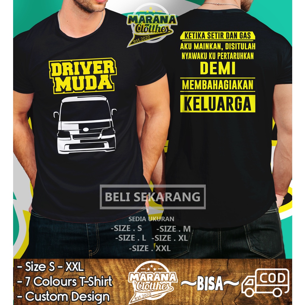 Jual Kaos Baju Driver Muda GrandMax Dengan Kata-Kata Baju Otomotif ...