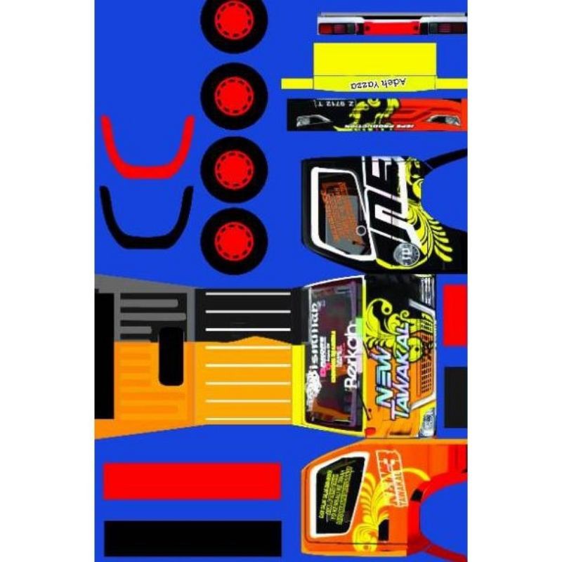 Jual PAPERCRAFT STICKER MINIATUR TRUCK OLENG TAWAKAL03 AKALA 1:16 ...