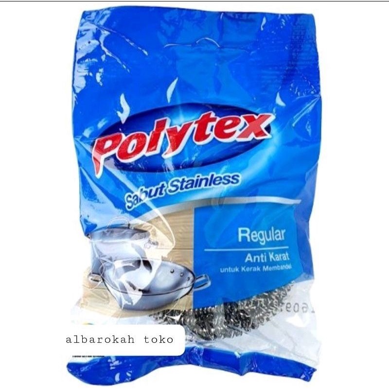 Jual Sabut stainless Polytex 12,5 gr / sabut kawat cuci piring / sabut ...