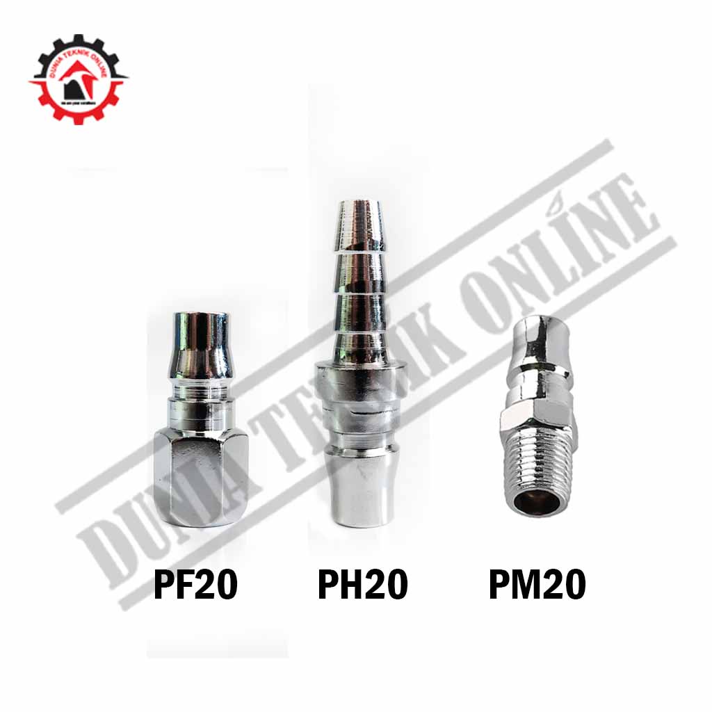Jual Sambungan Angin Kompresor Murah PM PF PH 20 Coupler Male Kopler ...