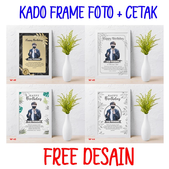 Jual KADO FOTO + FRAME KACA + DESAIN + CETAK | Shopee Indonesia