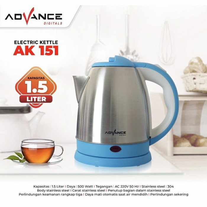 Jual Advance AK151 AK 151 Teko Ceret Listrik Kettle Pemanas Air 1,5L ...
