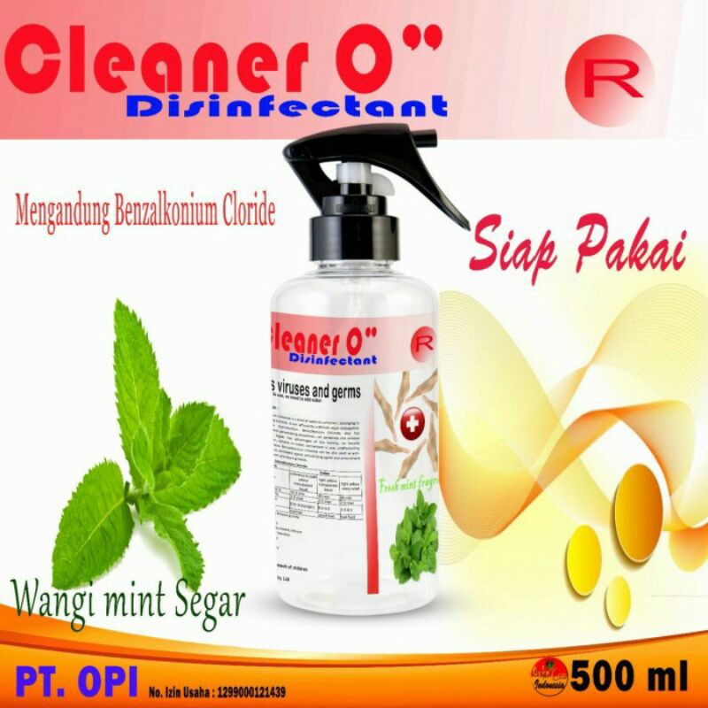 Jual disinfektan 500ml BKC base botol spray praktis tinggal semprot ...