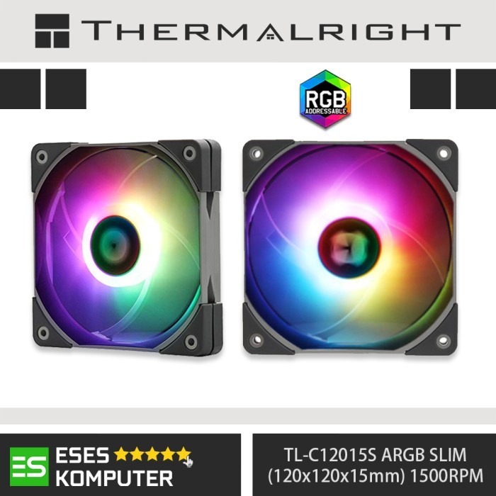 Jual Fan THERMALRIGHT TL-C12015S ARGB Black 120mm SLIM 15mm PWM Fan | Shopee Indonesia