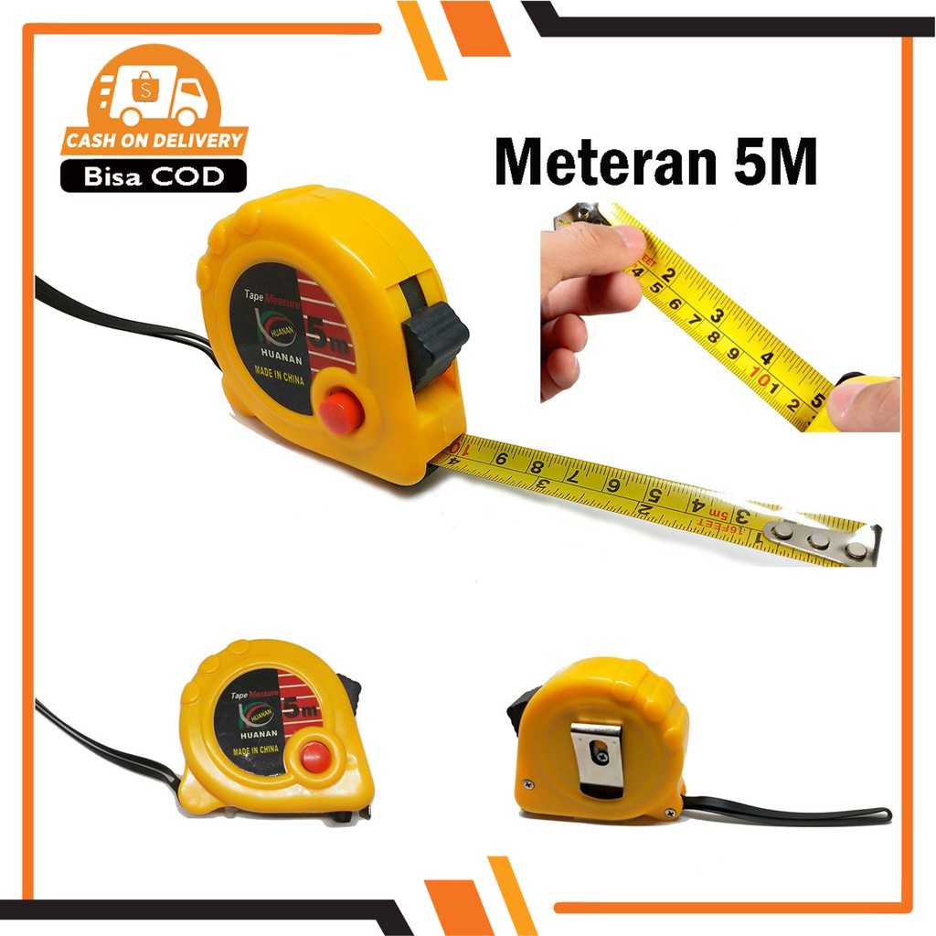 Jual Meteran Roll 5M Alat Pertukangan Bagunan | Shopee Indonesia