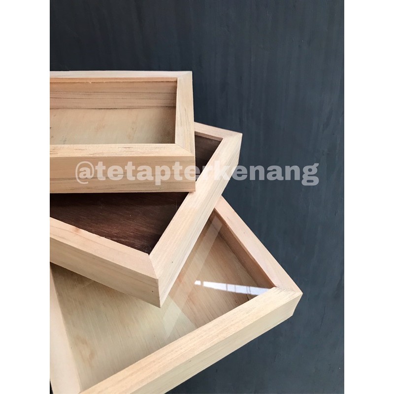 Jual Frame kayu 3D kaca acrylic anti pecah dan murah | Shopee Indonesia