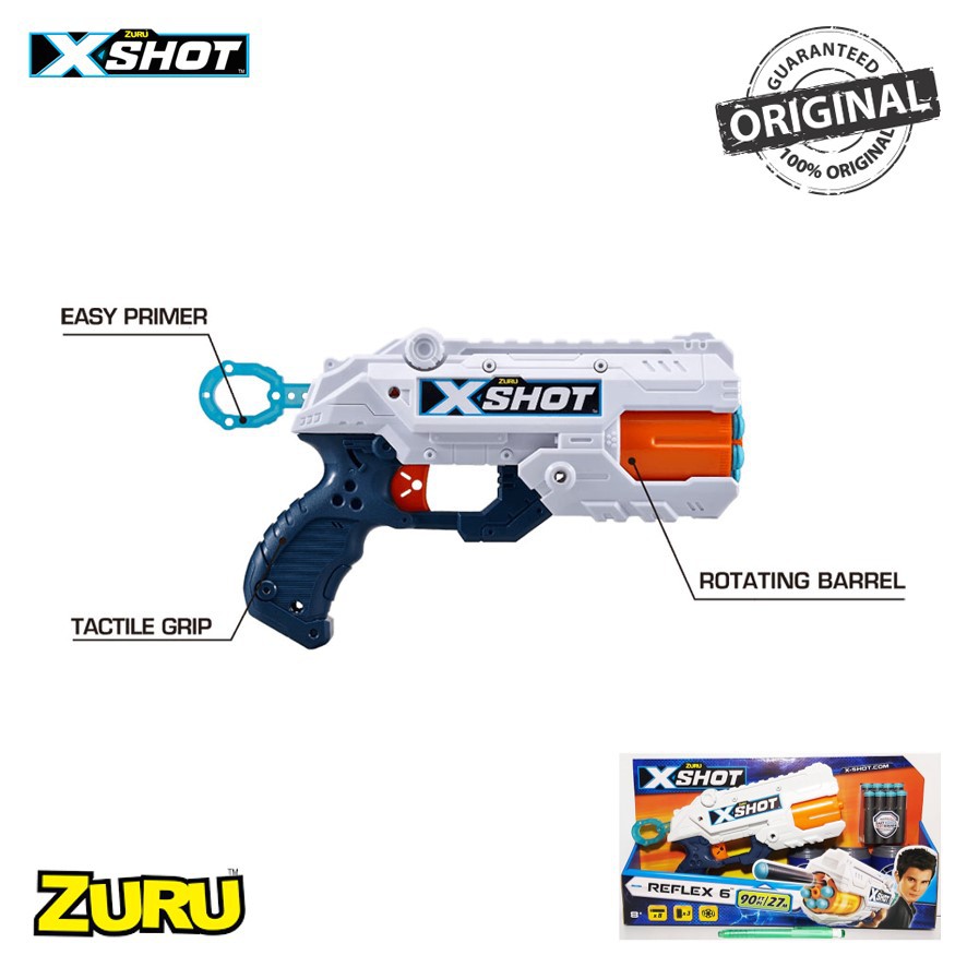 Jual Zuru X-Shot Excel Reflex Revolver TK 6 Blaster - Foam Darts ...