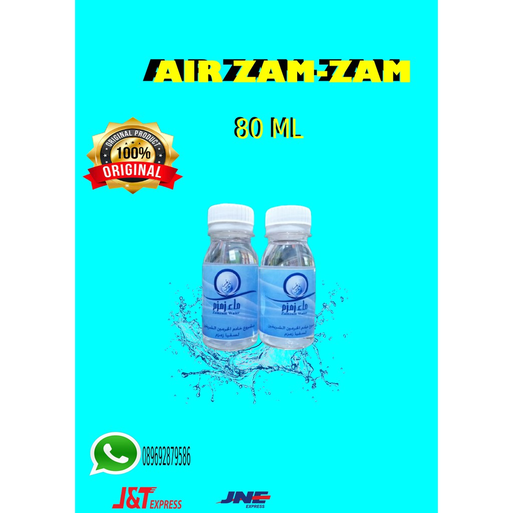 Jual Air zam zam botol kecil kemasan 80 mili asli original | Shopee ...