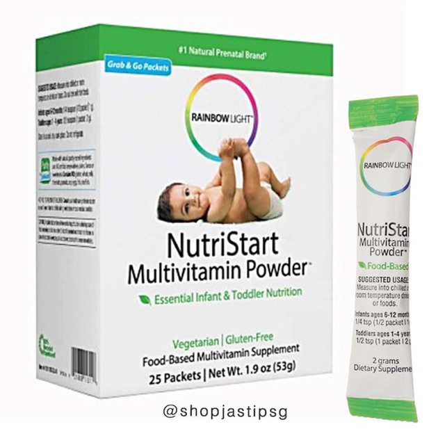 Jual Rainbow Light NutriStart Multivitamin Powder for Baby isi 25 Packets Supplemen Vitamin ...