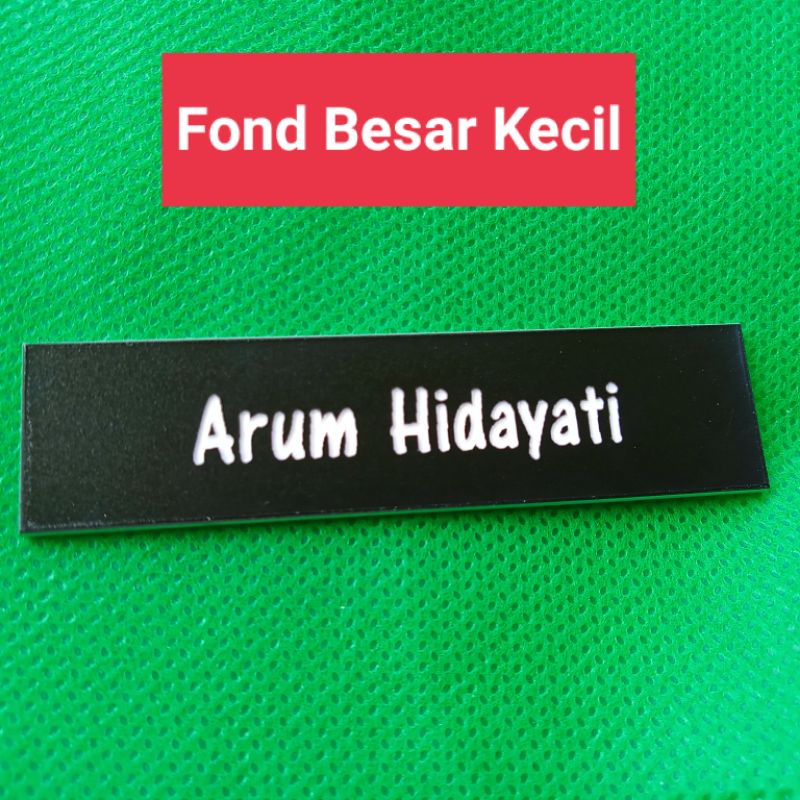 Jual Atribut Papan Nama, Name Tag Gravir Papan Nama Ukir Peniti ...