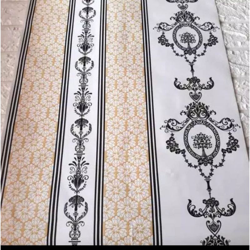 Jual wallpaper stiker dinding motif batik hitam salur emas | Shopee Indonesia