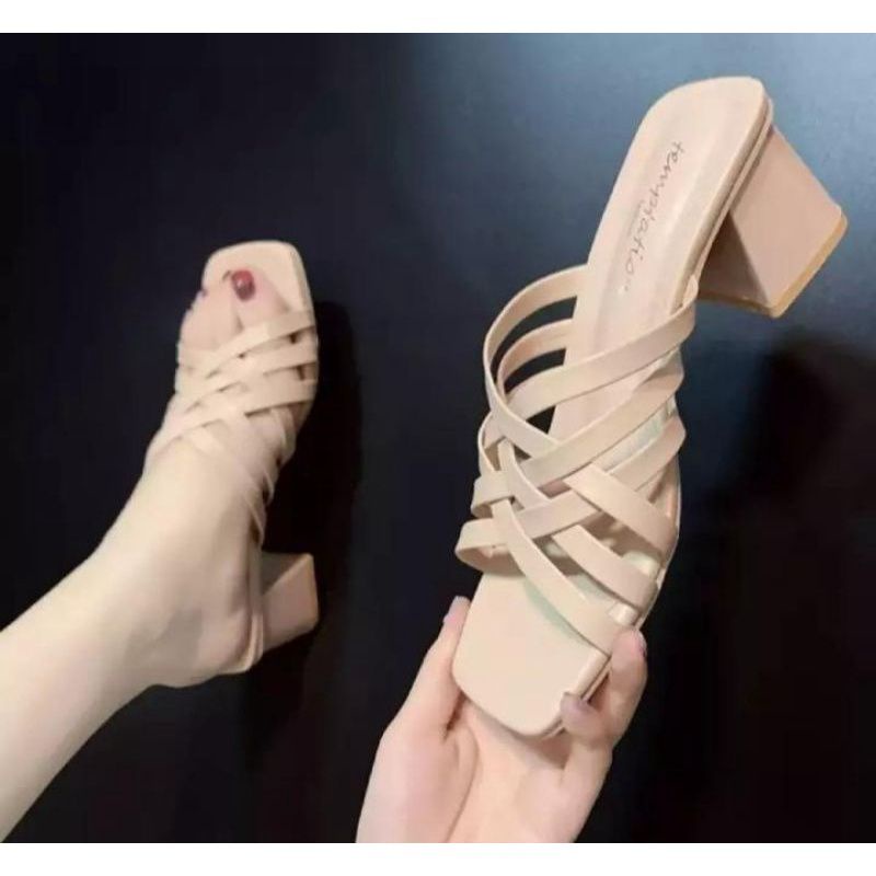 Jual Sandal Heels Tahu Wanita 5cm/ Heels Terbaru ANITA R 19 | Shopee ...