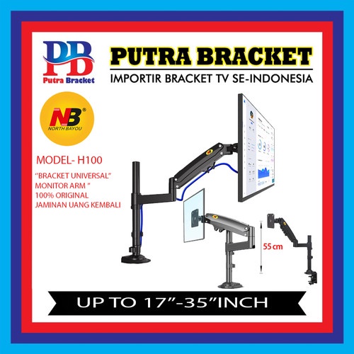 Jual Braket monitor pc Bracket monitor meja north bayou H100 MONITOR ...