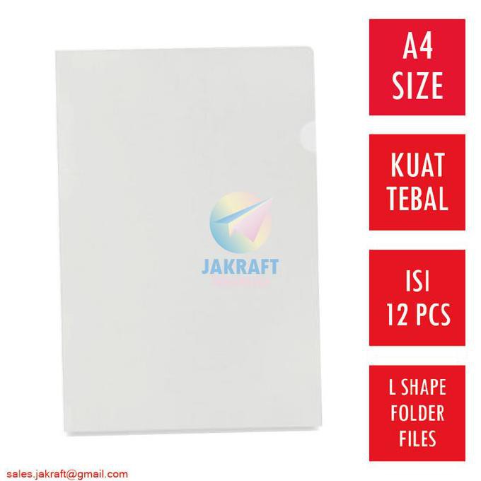Jual Map L Clear Sleeve A4 Putih Bening File Folder Plastik Mika ...