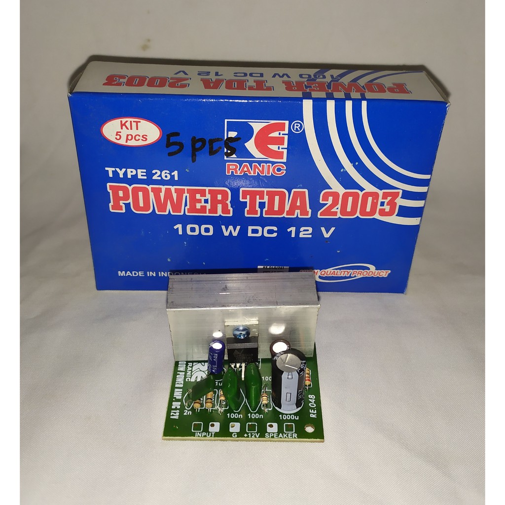 Jual Kit Ranic Kit Power 100 Watt TDA 2003 DC 12 V Kit Ranic Type RE ...