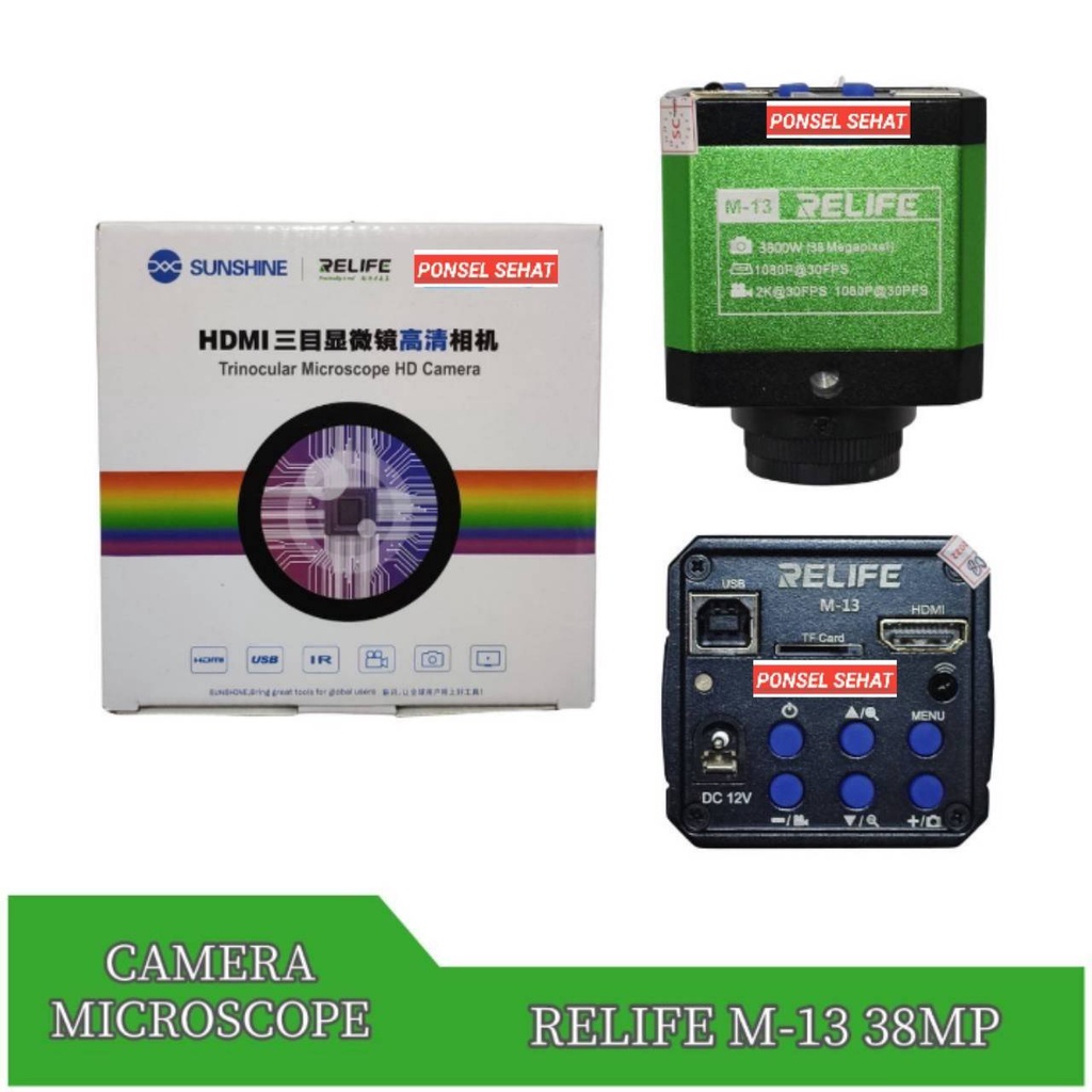 Jual Camera Microscope HD Trinocular RELIFE M-13 38MP Original | Shopee Indonesia