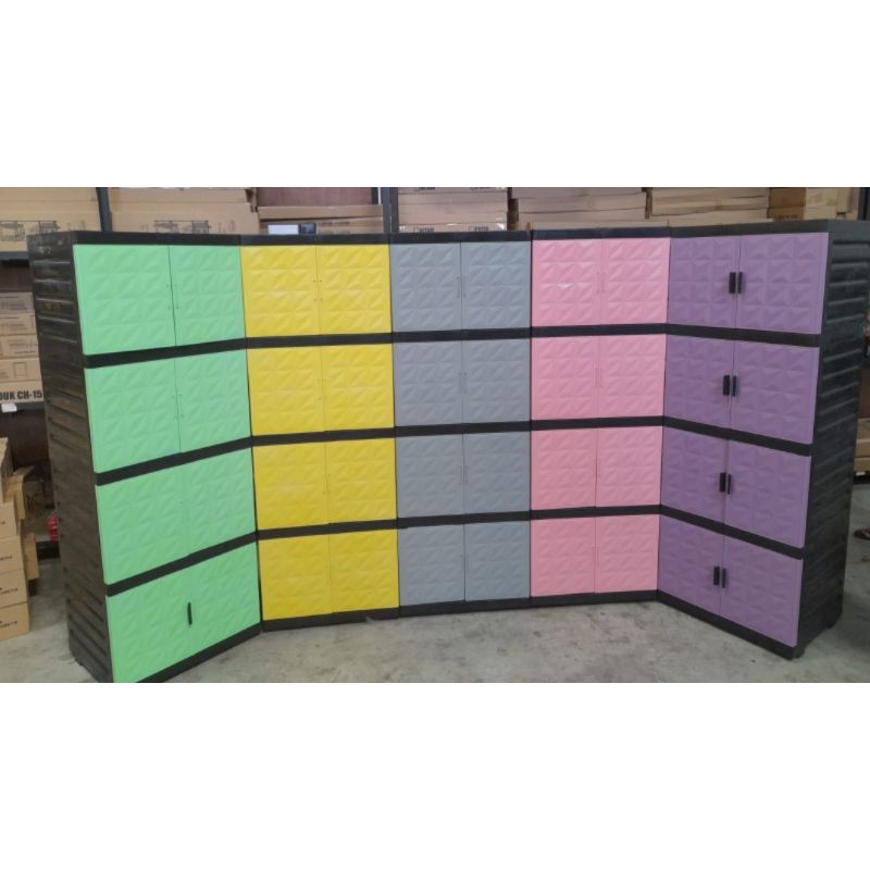 Jual lemari baju rak baju plastik susun 4 lemari baju plastik lemari ...